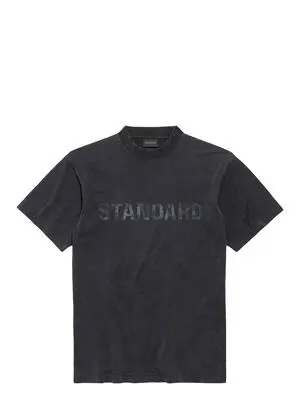 Balenciaga Standard Regular Fit T-shirt In Faded Jersey - Black