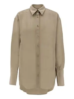TOTEME Viscose And Wool Shirt - Khaki