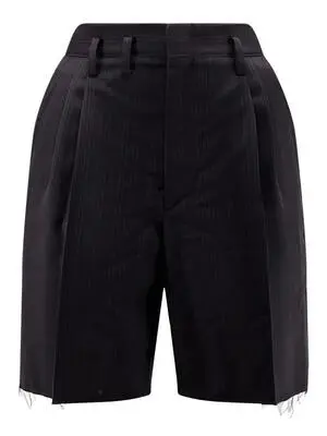 MAISON MARGIELA Maison Margiela Women Striped Virgin Wool Shorts Multicolor