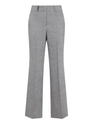 Peserico Linen And Wool Pants - Brown