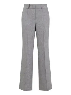 Peserico Linen And Wool Pants - Brown