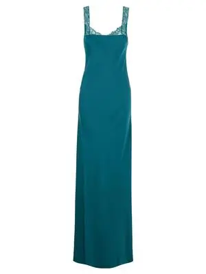 FORTE_FORTE Viscose Blend Lace-trimmed Maxi Dress - Multicolor