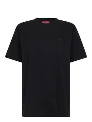 Gucci Embroidered Cotton T-shirt - Multicolor