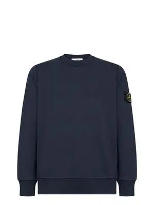Stone Island Blue Organic Cotton Crewneck Sweatshirt - Multicolor