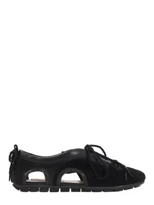 Simone Rocha Cutout Ballerina Grip Trained Sneakers - Black