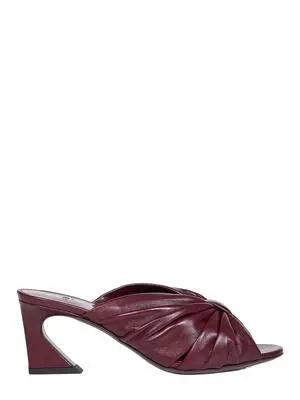 Fendi Burgundy Arco Slide Sandals - Multicolor