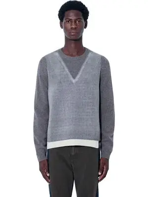 MAISON MARGIELA Fused Knit Sweater - Gray