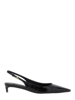 DOLCE & GABBANA DOLCE & GABBANA Mun Crocodile-Print Leather Slingback Pumps