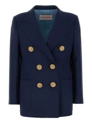 Valentino Garavani Virgin Wool Blazer - Blue