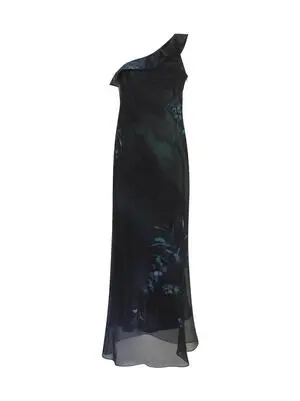 Giorgio Armani One-shoulder Long Dress - Black