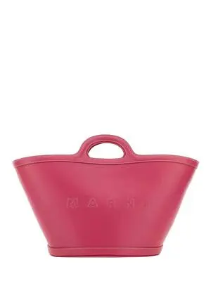 Marni Dark Leather Small Tropicalia Handbag - Pink