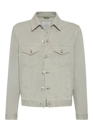 Brunello Cucinelli Brunello Cucinelli Grey Jackets - Denim Jackets Men Gray
