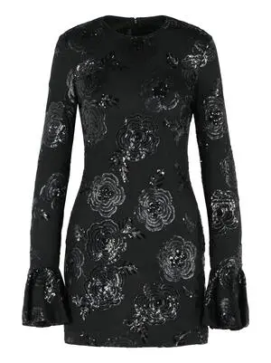 ROTATE BY BIRGER CHRISTENSEN Polyester Mini Dress - Black