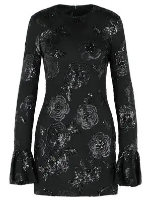 ROTATE BY BIRGER CHRISTENSEN Polyester Mini Dress - Black