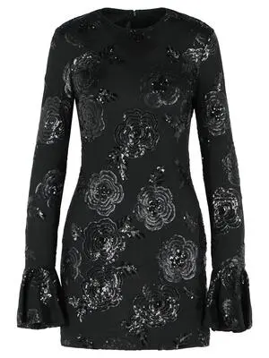 ROTATE BY BIRGER CHRISTENSEN Sequin Mini Dress - Black