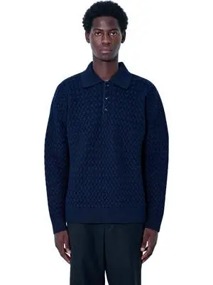 Bottega Veneta BOTTEGA VENETA Wool Intrecciato Sweater Blue