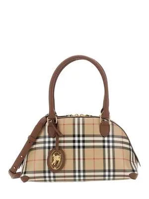 Burberry Burberry Women 'Primrose' Beige Handbag With Ekd Leather Tag And Adjustable And Removable Strap In Check Canvas For Women Multicolor