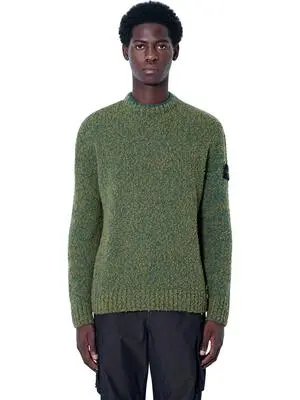 Stone Island STONE ISLAND Textured Knit Sweater Green