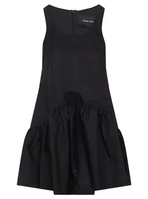 Simone Rocha Tapered Back Peplum Mini Dress - Black