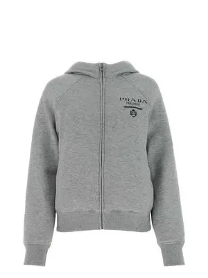 Prada Cashmere Blend Down Jacket - Gray