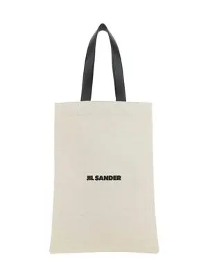 JIL SANDER Sand Canvas Shopping Bag - Brown