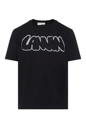 LANVIN Embroidered Logo T-shirt - Black