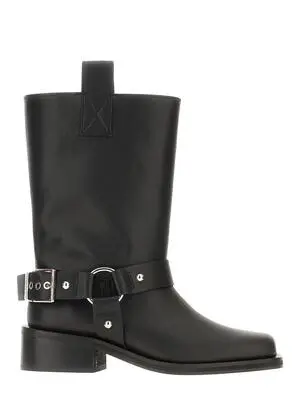 GANNI GANNI Mid Calf Buckled Boots Multicolor