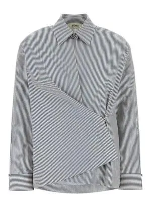 Fendi Embroidered Poplin Shirt - Multicolor