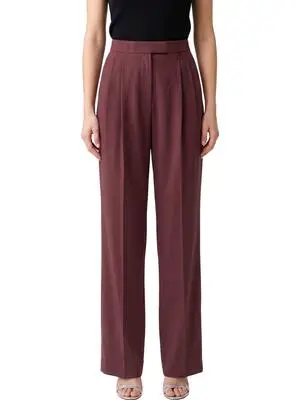 Saint Laurent Silk Tailored Trousers - Red