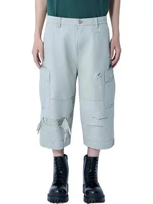 Balenciaga Cropped Cargo Pants - Cream