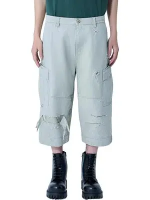 Balenciaga Cropped Cargo Pants - Cream