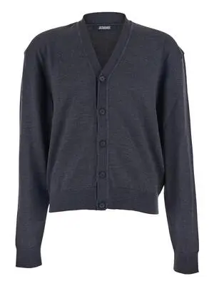 Jacquemus Cotton V-neck Cardigan - Multicolor