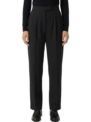 Saint Laurent Silk Tailored Trousers - Black