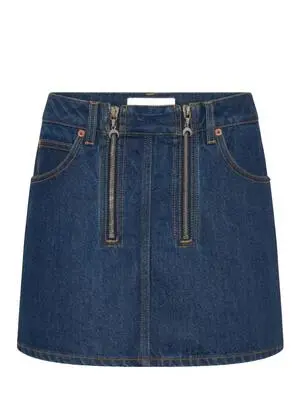 MARINE SERRE Denim Mini Skirt - Multicolor