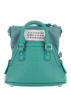 MAISON MARGIELA Leather And Fabric 5ac Classique Baby Handbag - Green