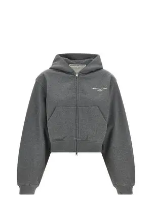 Alexander Wang Zip-up Hoodie Sweatshirt - Gray