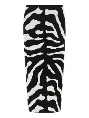 Moschino Zebra Intarsia Skirt - Multicolor
