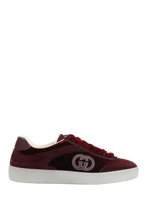 Gucci G74 Suede Leather Sneakers - Red