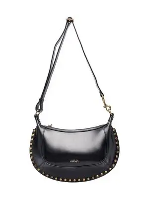 Isabel Marant Étoile Oskan Moon Studded Shoulder Bag - Black