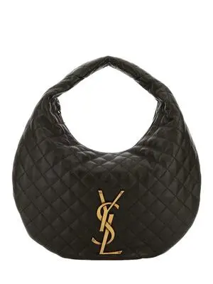Saint Laurent Mud Nappa Leather Icare Shoulder Bag - Brown