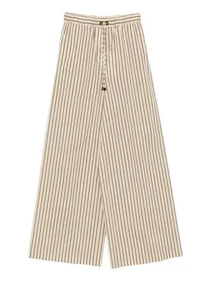 Max Mara Striped Wide-leg Trousers - Multicolor