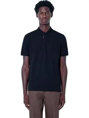 Moncler Piqué Polo Shirt - Black