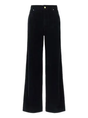 Max Mara Corduroy Palazzo Trousers - Blue