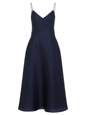 Alberta Ferretti Triple Organza Midi Dress - Blue