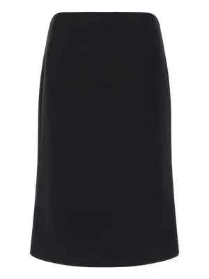 Fendi Midi Skirt With Slits - Black