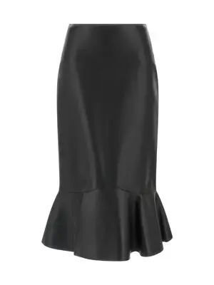 Fendi Nappa Midi Skirt - Black