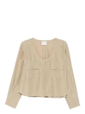 FORTE_FORTE FORTE FORTE Cotton Blend Long Sleeve Blouse Multicolor