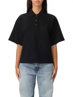 Saint Laurent SAINT LAURENT Cotton Blend Polo Shirt Black