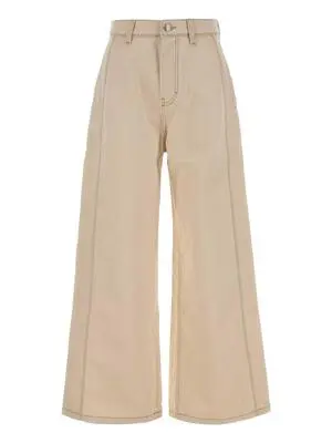 AMI Paris Wide-leg Jeans - Brown