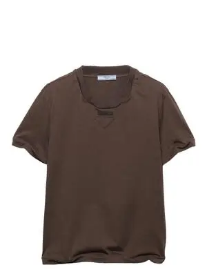 Prada Minimal Cotton T-shirt - Brown